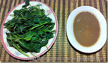 Filipino Cuisine: Nilagang Talbos ng Kamote